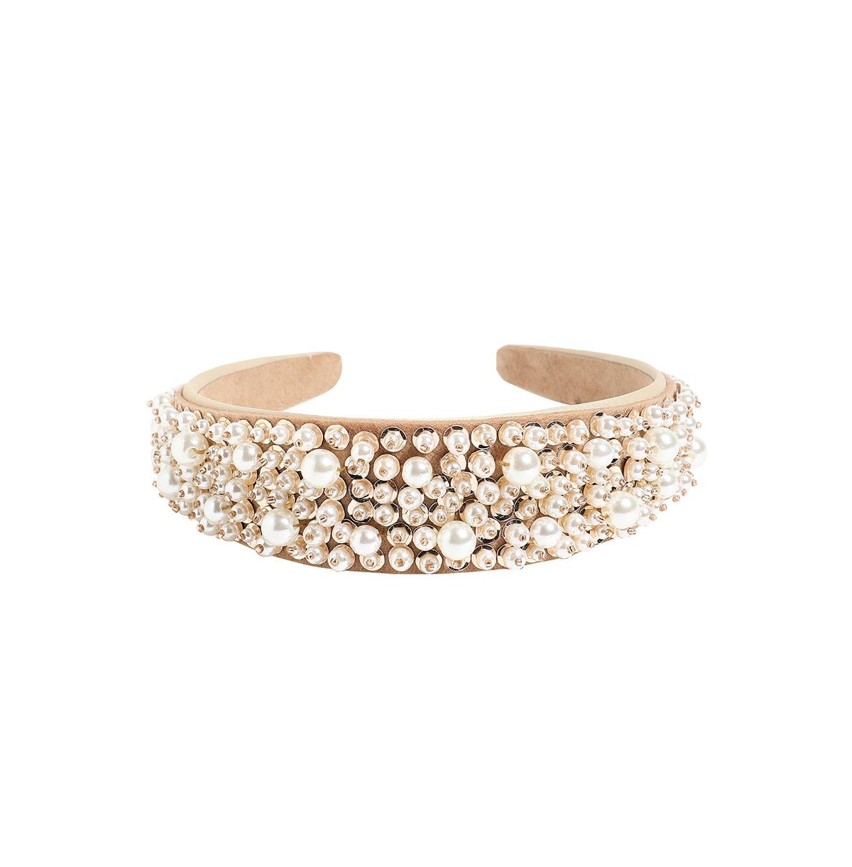 Click here for Sohi Womens Embellsihed Hair Band - White prices