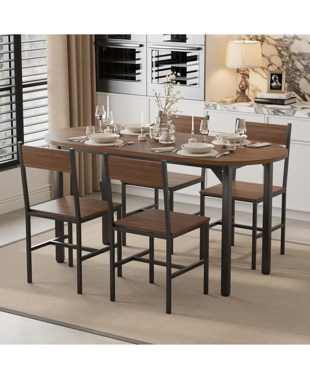 Click here for gaomon 5Pieces Modern Kitchen Dining Table Set wit... prices
