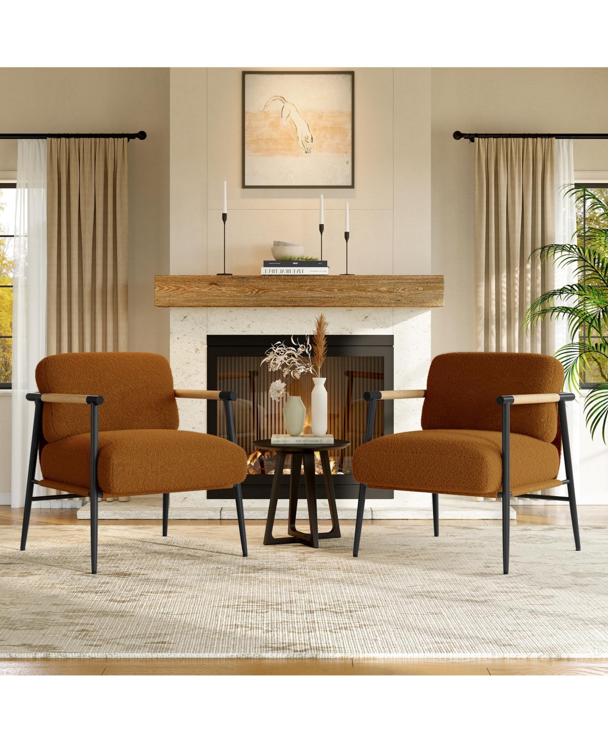 Click here for homfan Set of 2 Modern Accent Chairs â Cozy Read... prices