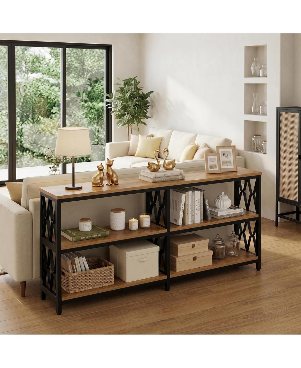 Click here for Tribesigns 70.9 Industrial Console Table with Stor... prices