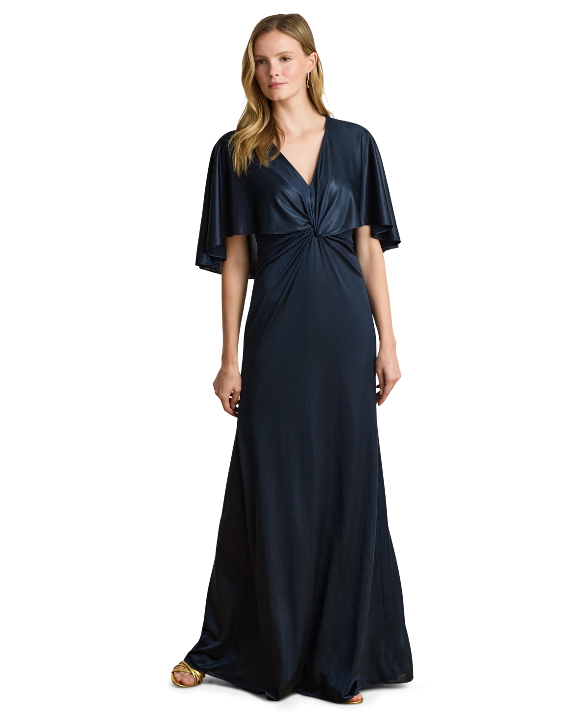Click here for Lauren Ralph Lauren Womens Metallic Jersey Twist-F... prices