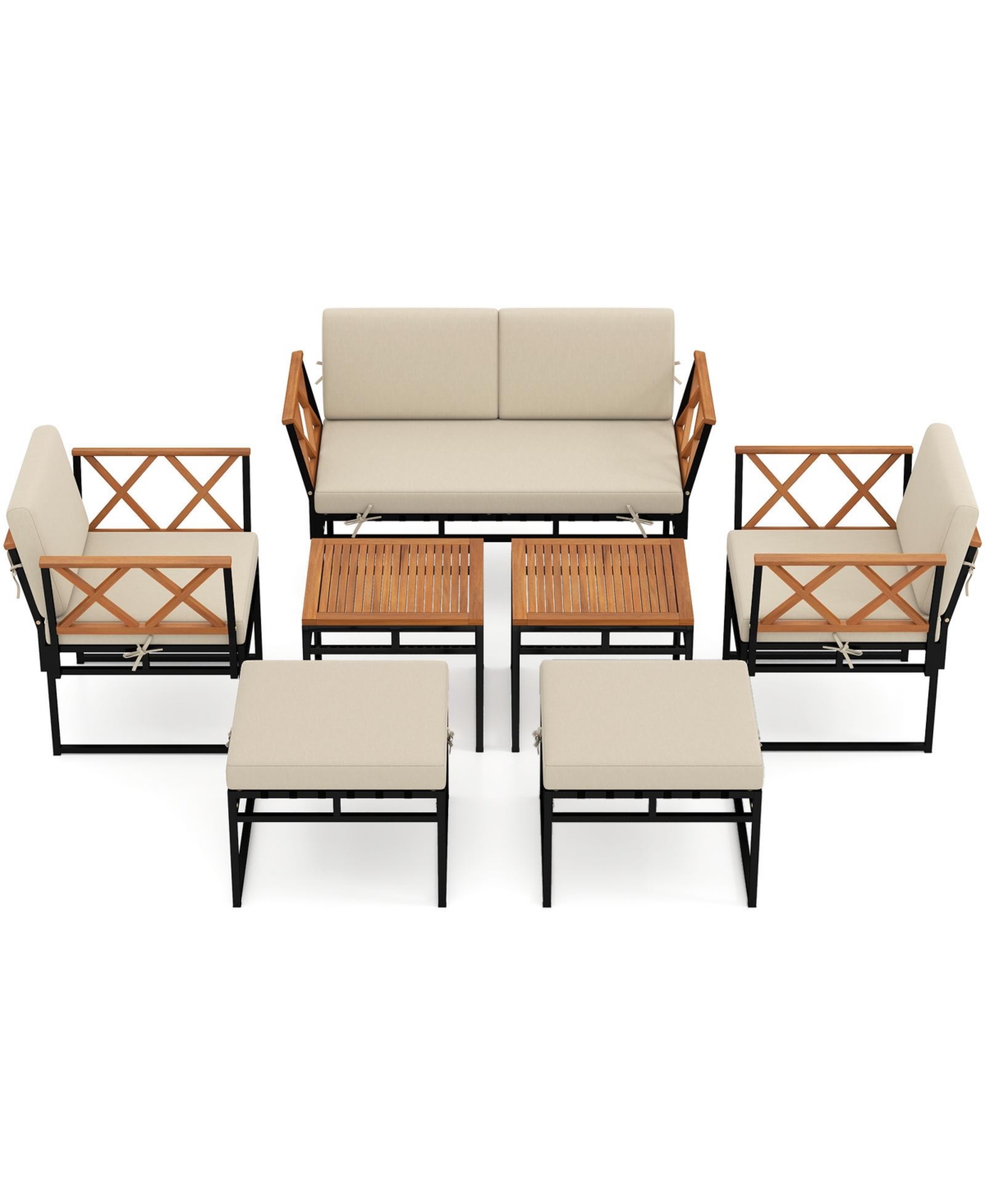 Click here for Slickblue 7 Piece Outdoor Seating Set with Bungee... prices