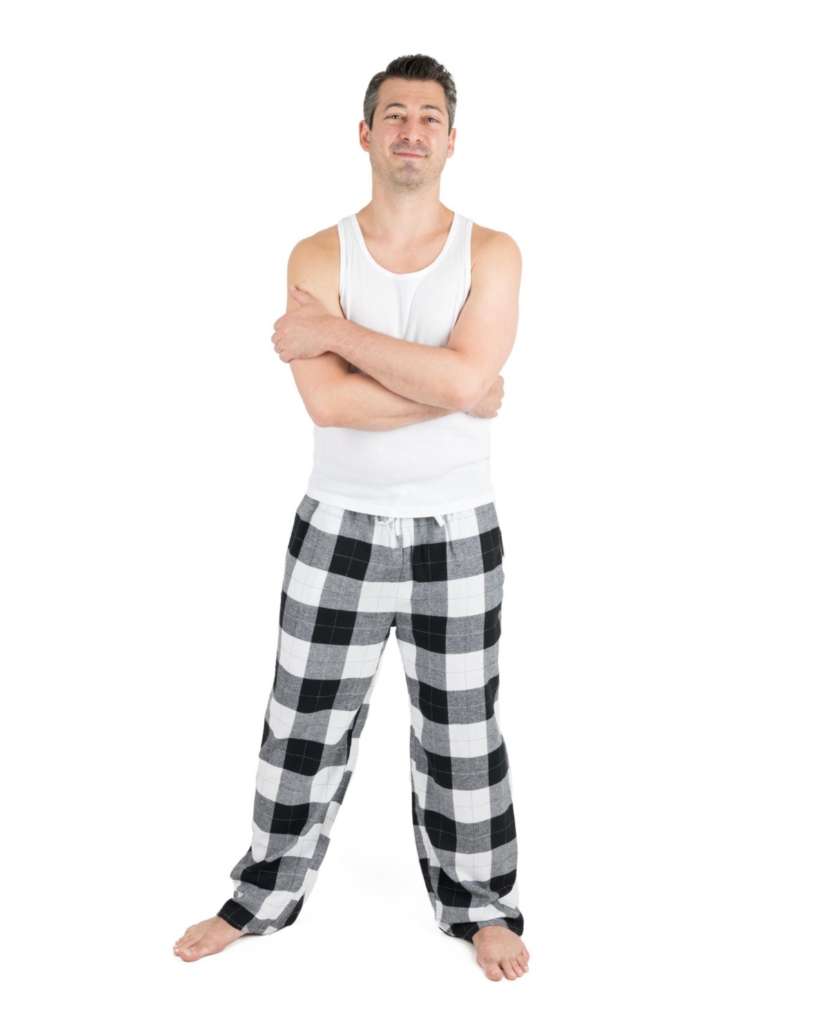 Click here for Leveret Mens Cotton Flannel Pajama Pants - Black... prices