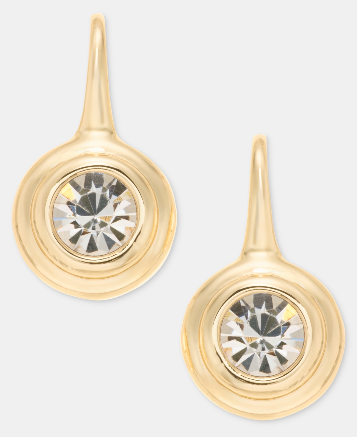 Click here for Anne Klein Crystal Bezel Drop Earrings - Crystal prices