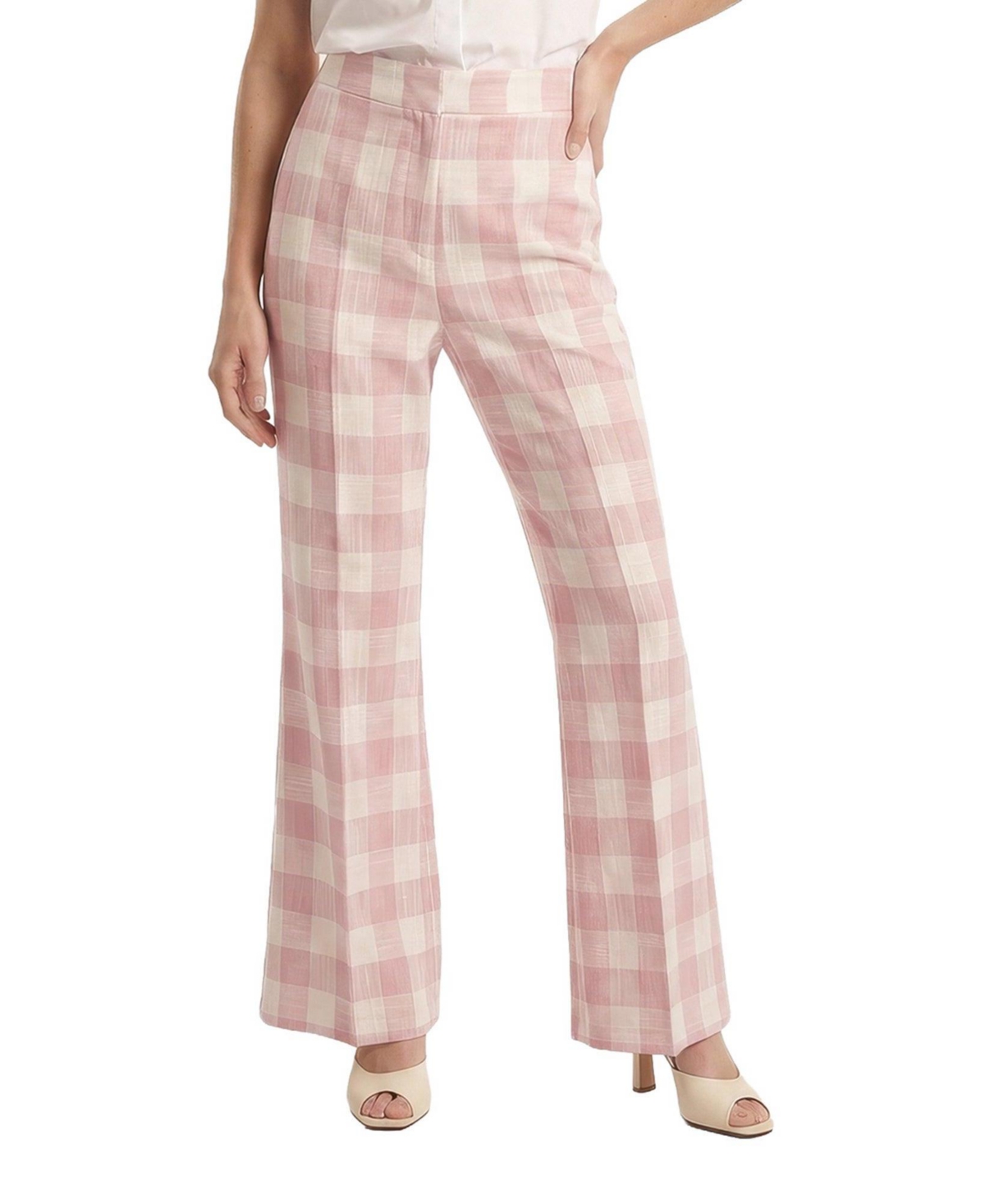 Click here for Lily and Lionel London Womens Zena Flared Check Tr... prices