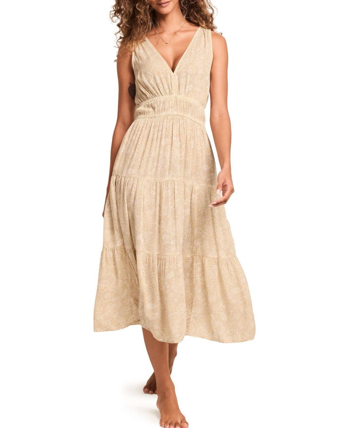 Click here for Adore Me Womens Zahira Lounge Dress - Floral beige prices