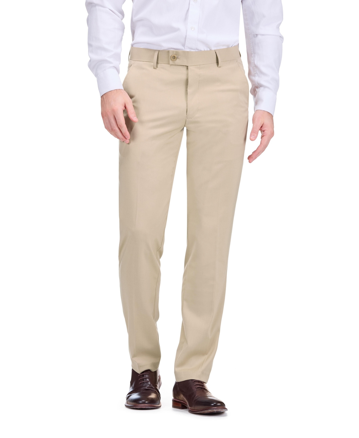 Click here for Gino Vitale Mens Slim Fit Stretch Dress Pant - Tan prices