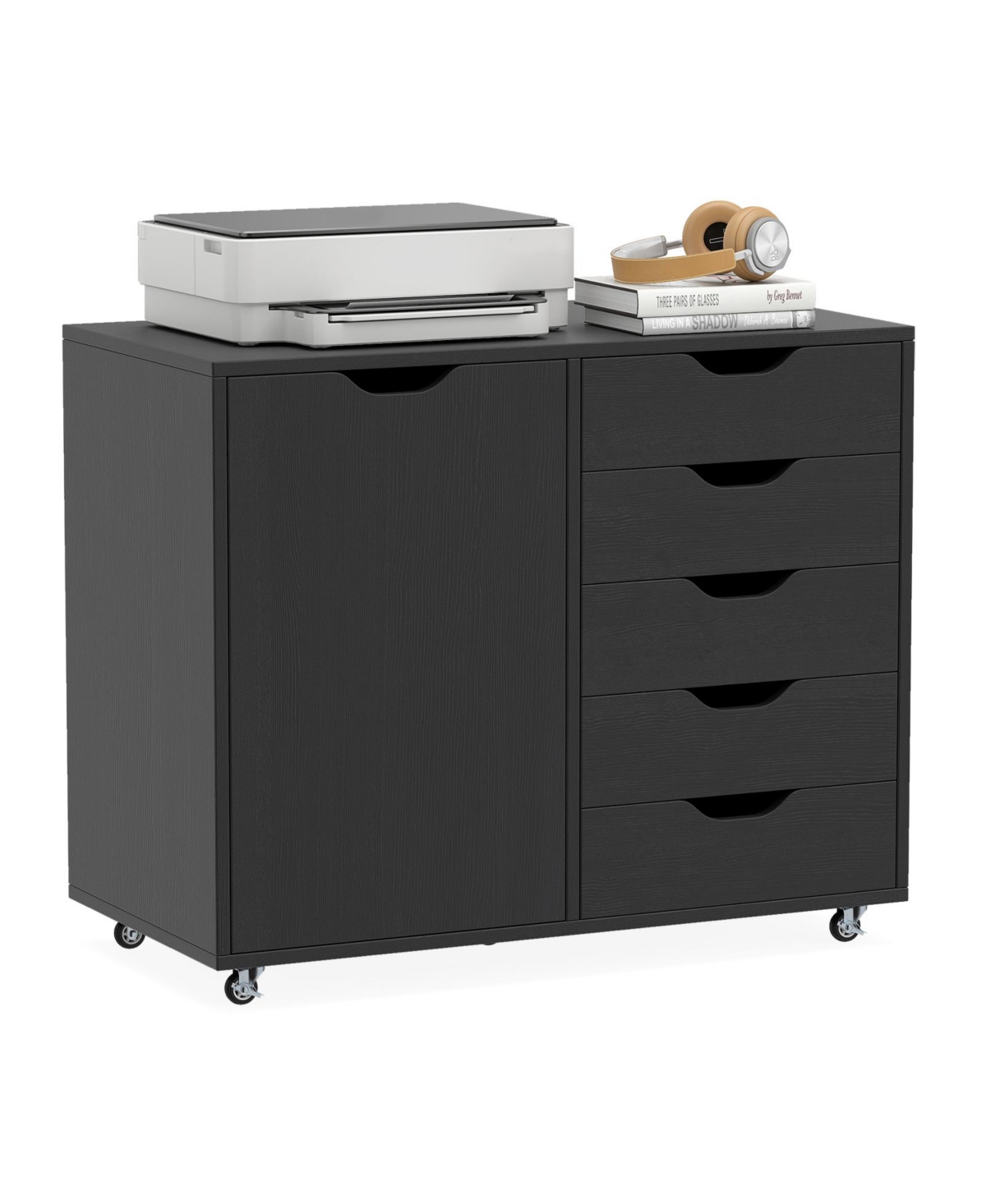 Click here for Costway 5-Drawer File Cabinet with Door  Wheels an... prices