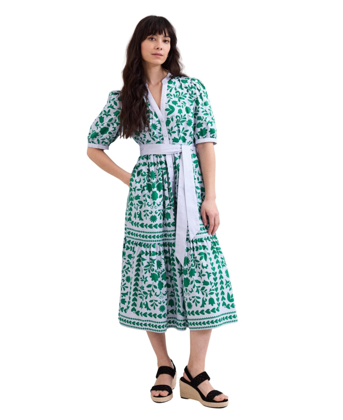 Click here for Phase Eight Womens Petite Trinity Midi Dress - Gre... prices