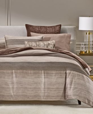 Click here for Hotel Collection Pleated Stripe Duvet Cover Set Ma... prices