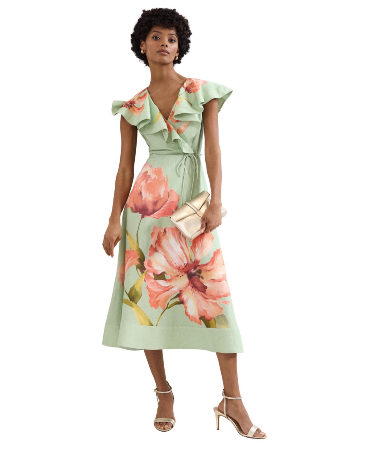 Click here for Phase Eight Petite Matilda Midi Dress - Green prices
