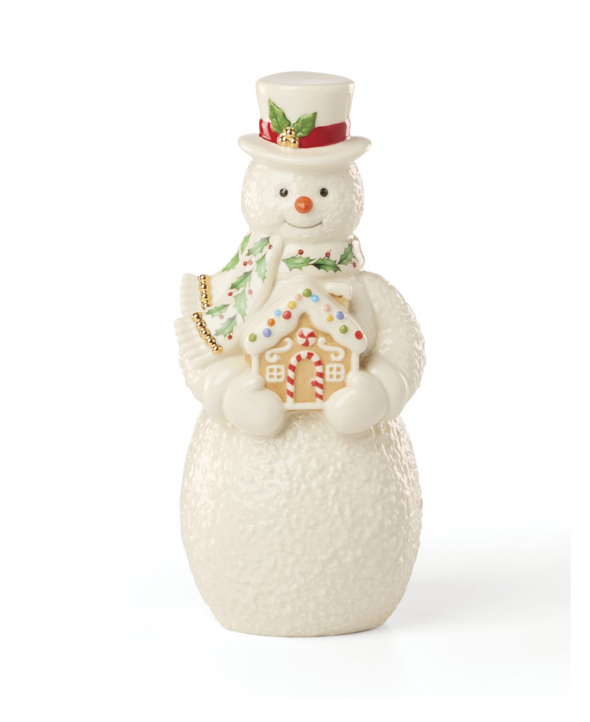 Click here for Lenox Snowman with Gingerbread House Figurine - Iv... prices