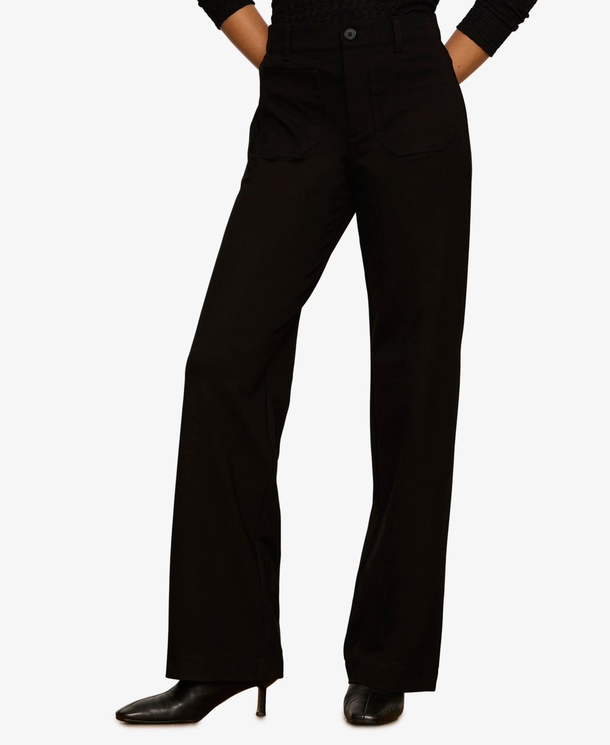 Click here for Sanctuary Womens Marine Straight-Leg Pants - Black prices