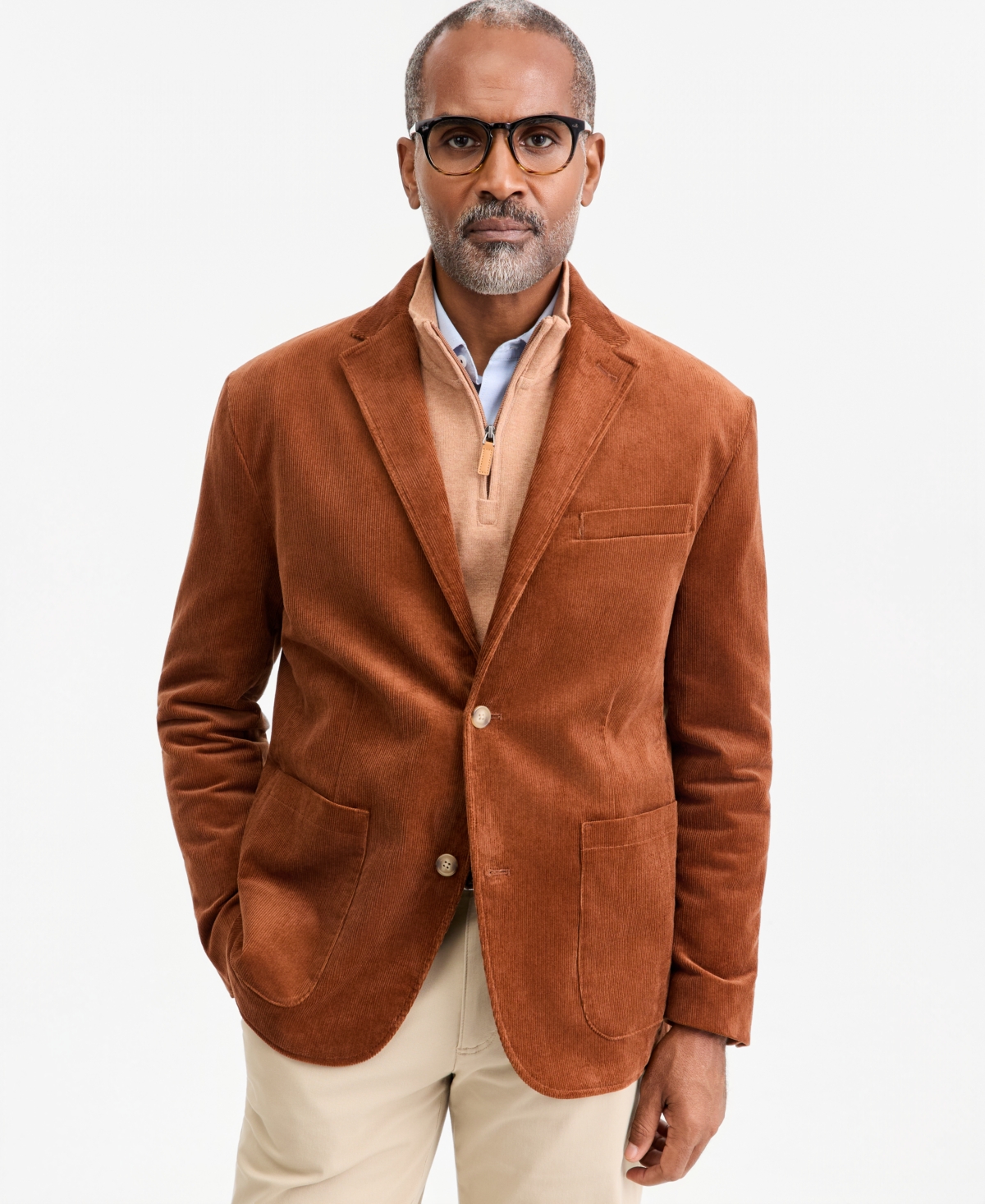 Click here for Club Room Mens Regular-Fit Corduroy Notch-Lapel Bl... prices