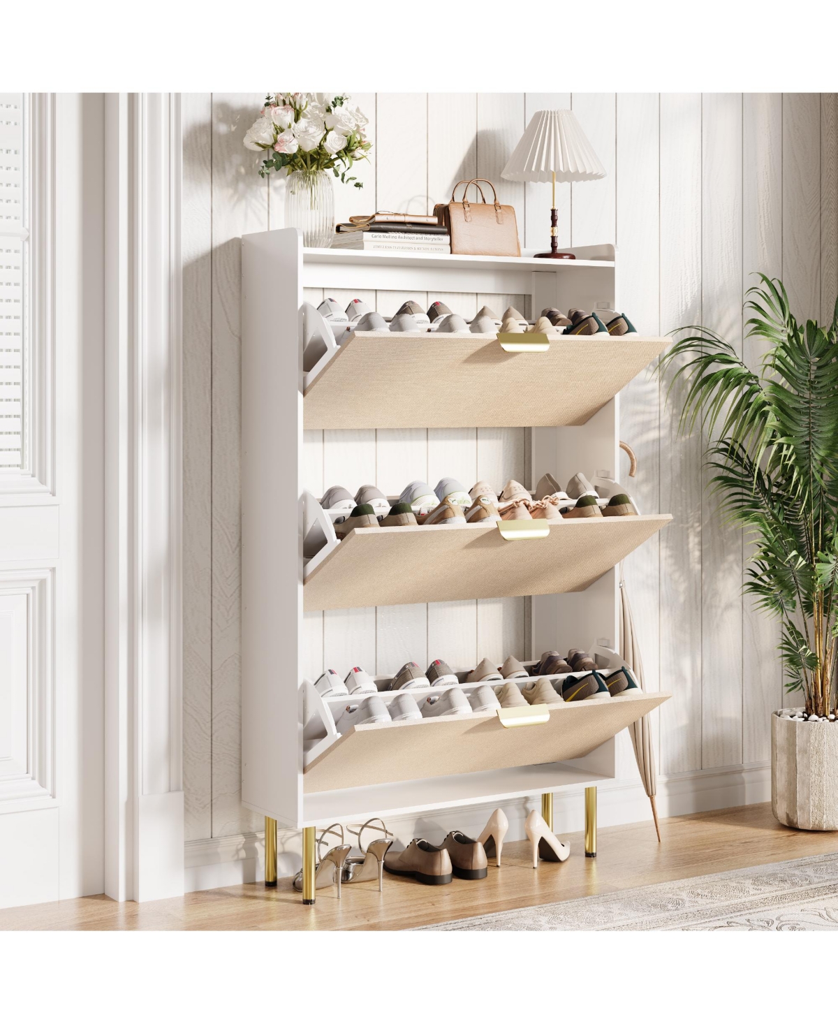 Click here for Shoe Cabinet with 3 Flip Drawers  Freestanding Nar... prices