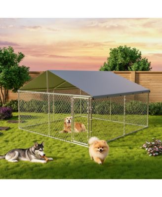 Click here for Homfan Heavy Duty Outdoor Dog Kennel Chain Link En... prices