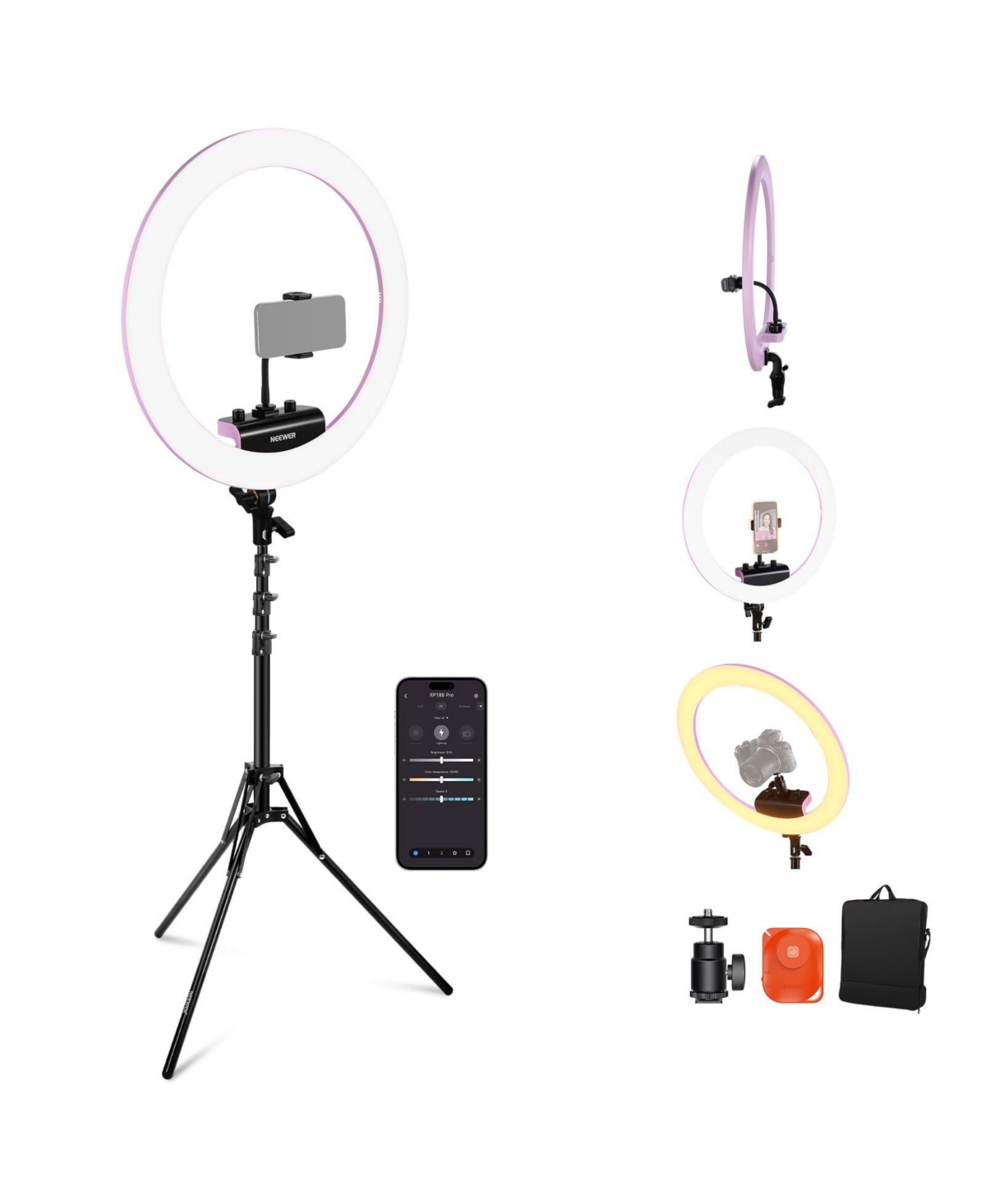 Click here for Neewer TLCI98 Ring Light with 18 inch  45W  2900K-... prices
