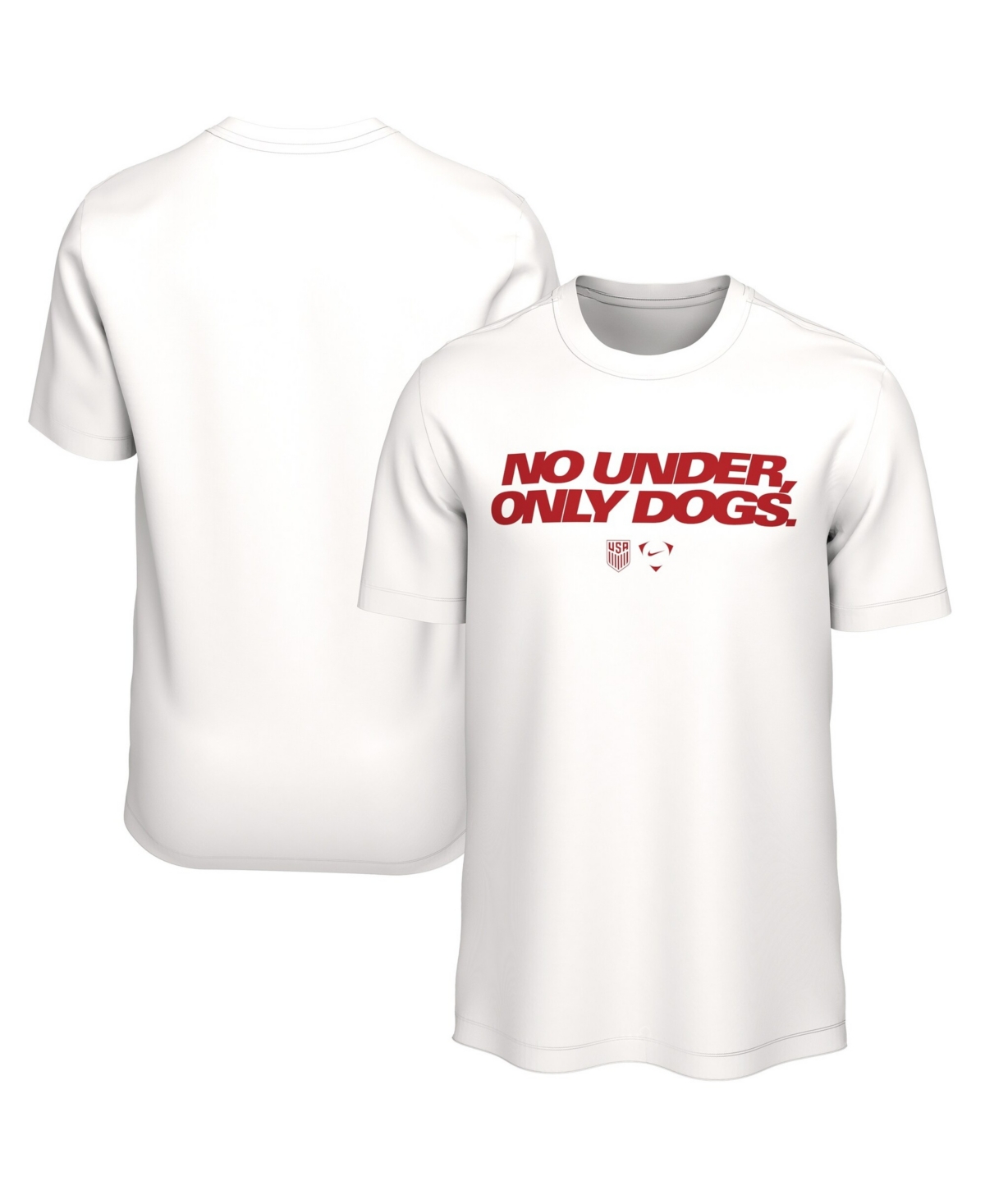 Click here for Nike Mens White Usmnt No Under Only Dogs T-Shirt -... prices