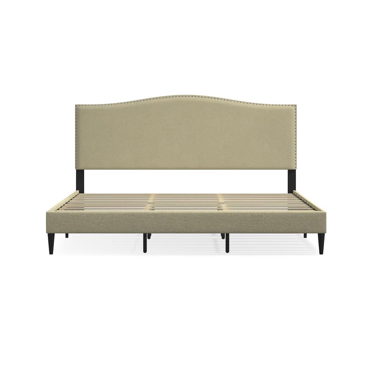 Click here for Glenwillow Home Leighford King Platform Bed - Beig... prices