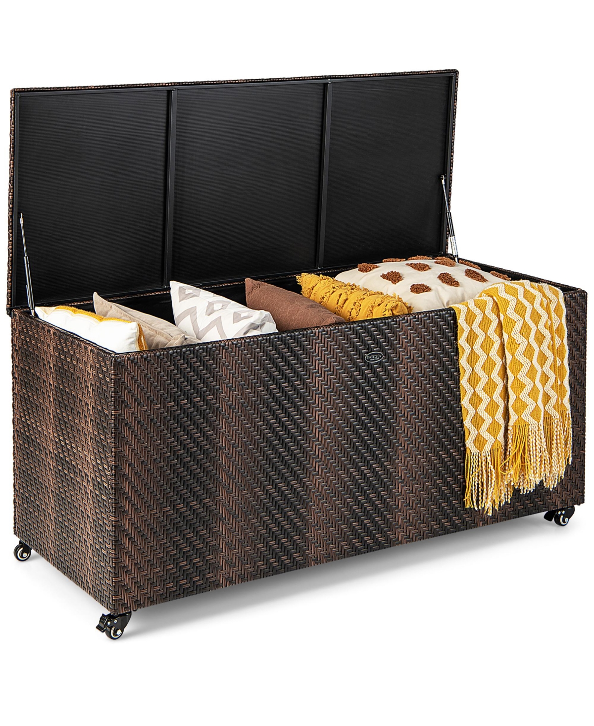 Click here for Gymax 2-in-1 Pe Wicker Outdoor Storage Box Furnitu... prices