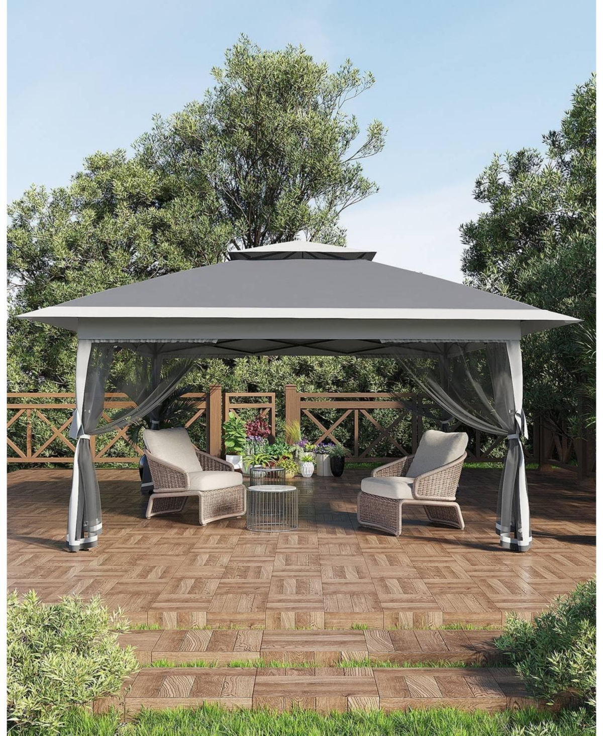 Click here for homfan One-Push Pop-Up Gazebo  12x12 Ft Canopy Ten... prices