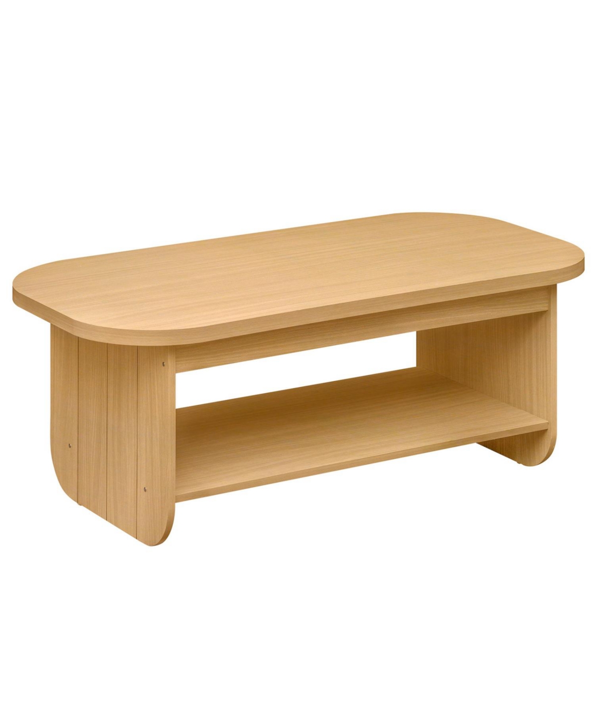 Click here for Slickblue 2-Tier Oval Coffee Table Mid Century Liv... prices