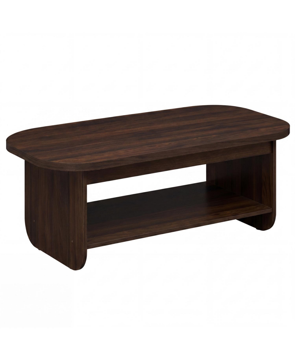 Click here for Slickblue 2-Tier Oval Coffee Table Mid Century Liv... prices