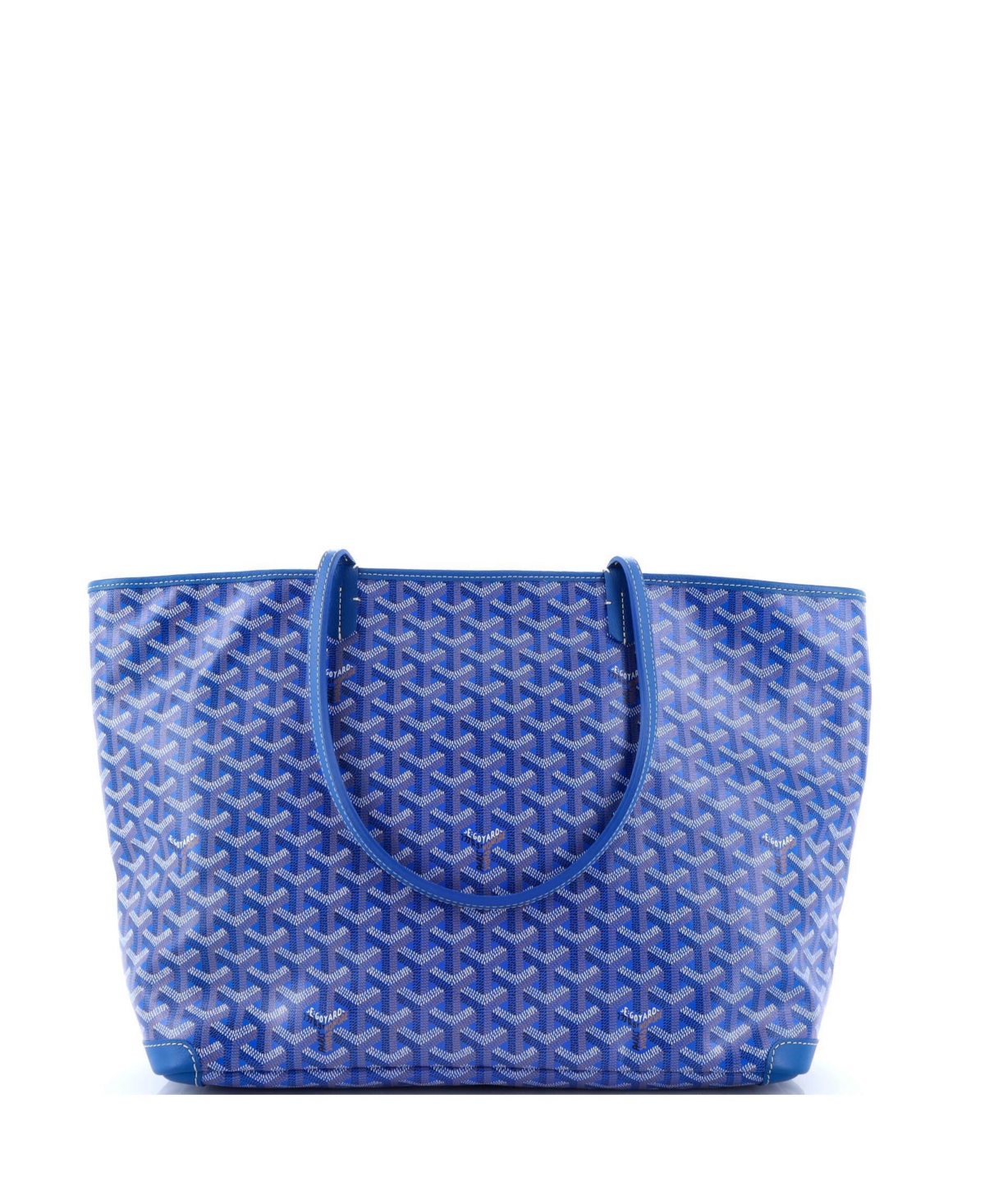 Click here for Pre-Owned Goyard Gm Artois Tote Coated Canvas - Bl... prices