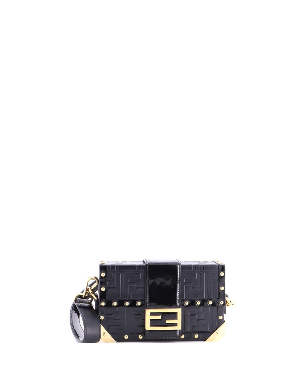 Click here for Pre-Owned Fendi Mini Baguette Trunk Bag Zucca Embo... prices