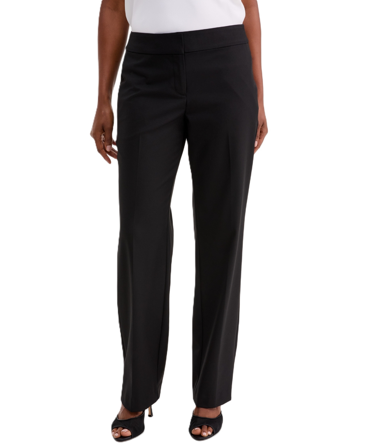 Click here for Kasper Petite Full-Length Trouser Pants - Black prices