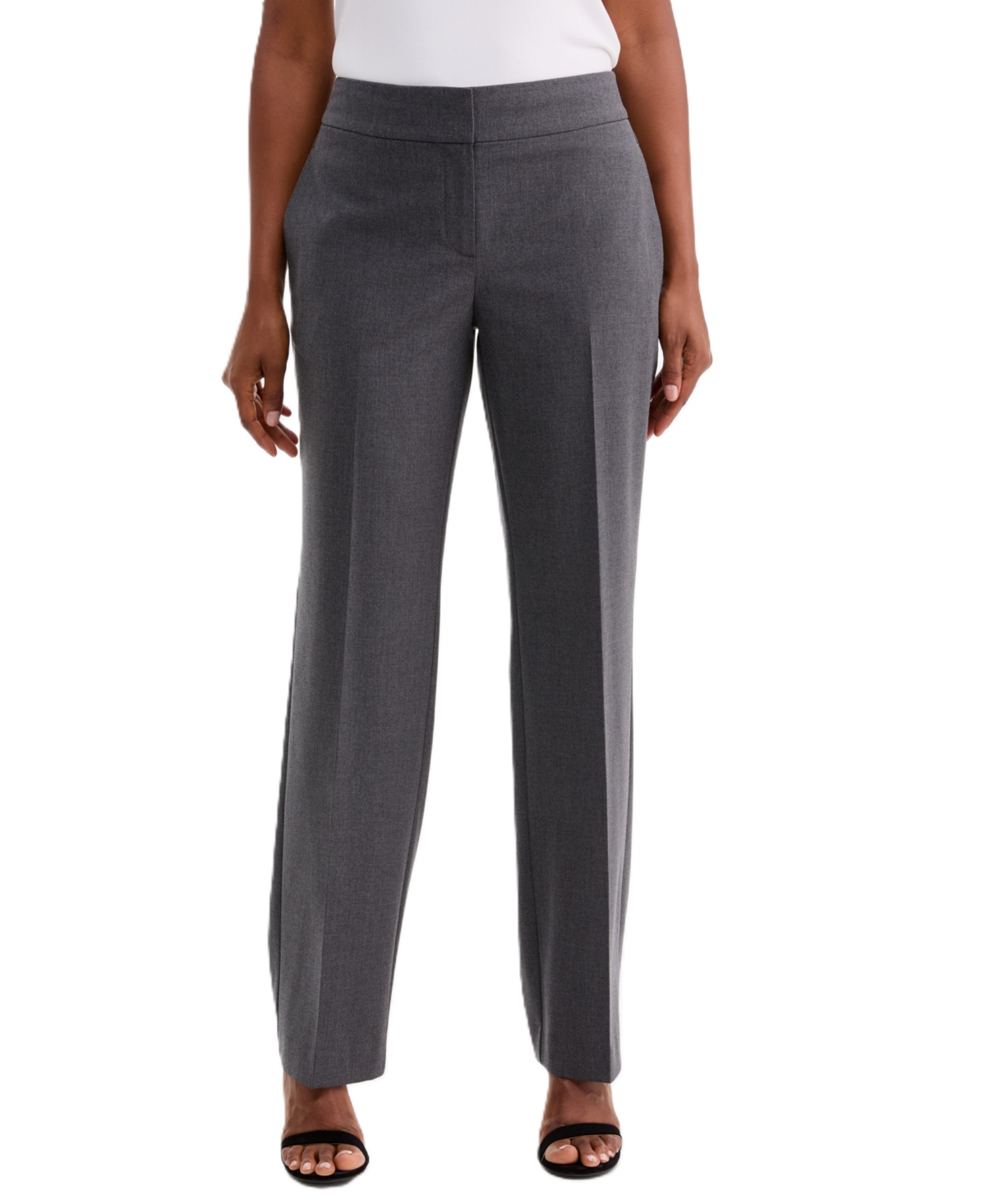 Click here for Kasper Petite Full-Length Trouser Pants - Coal Hea... prices