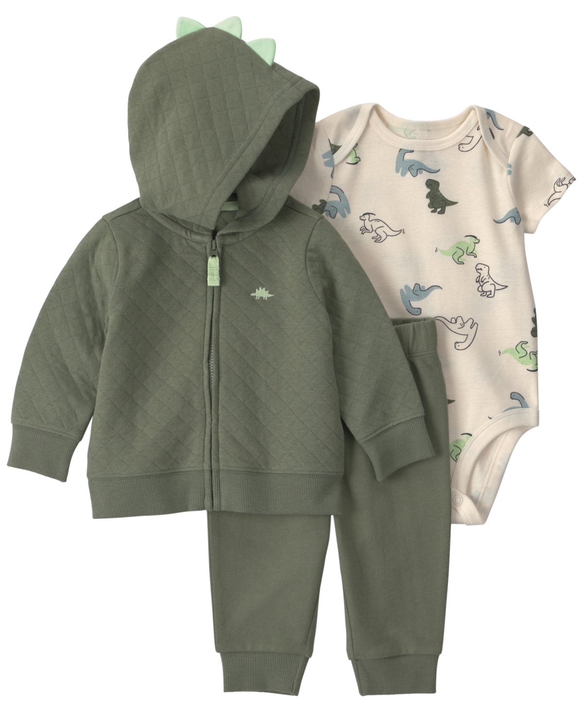 Click here for Carters Boys Dinosaur Quilted French Terry Layerin... prices