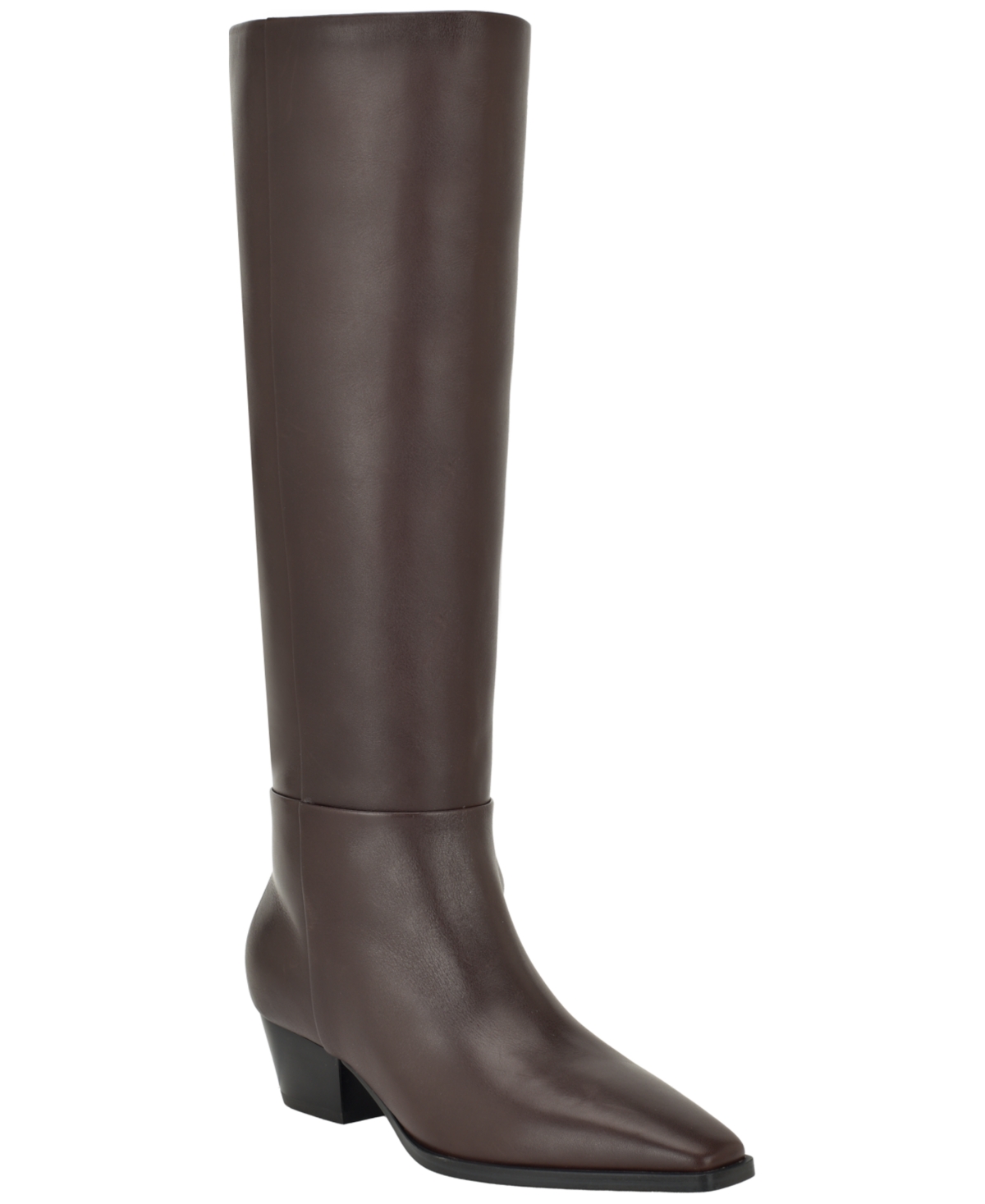 Click here for Calvin Klein Womens Varcey Tall Leather Block Heel... prices