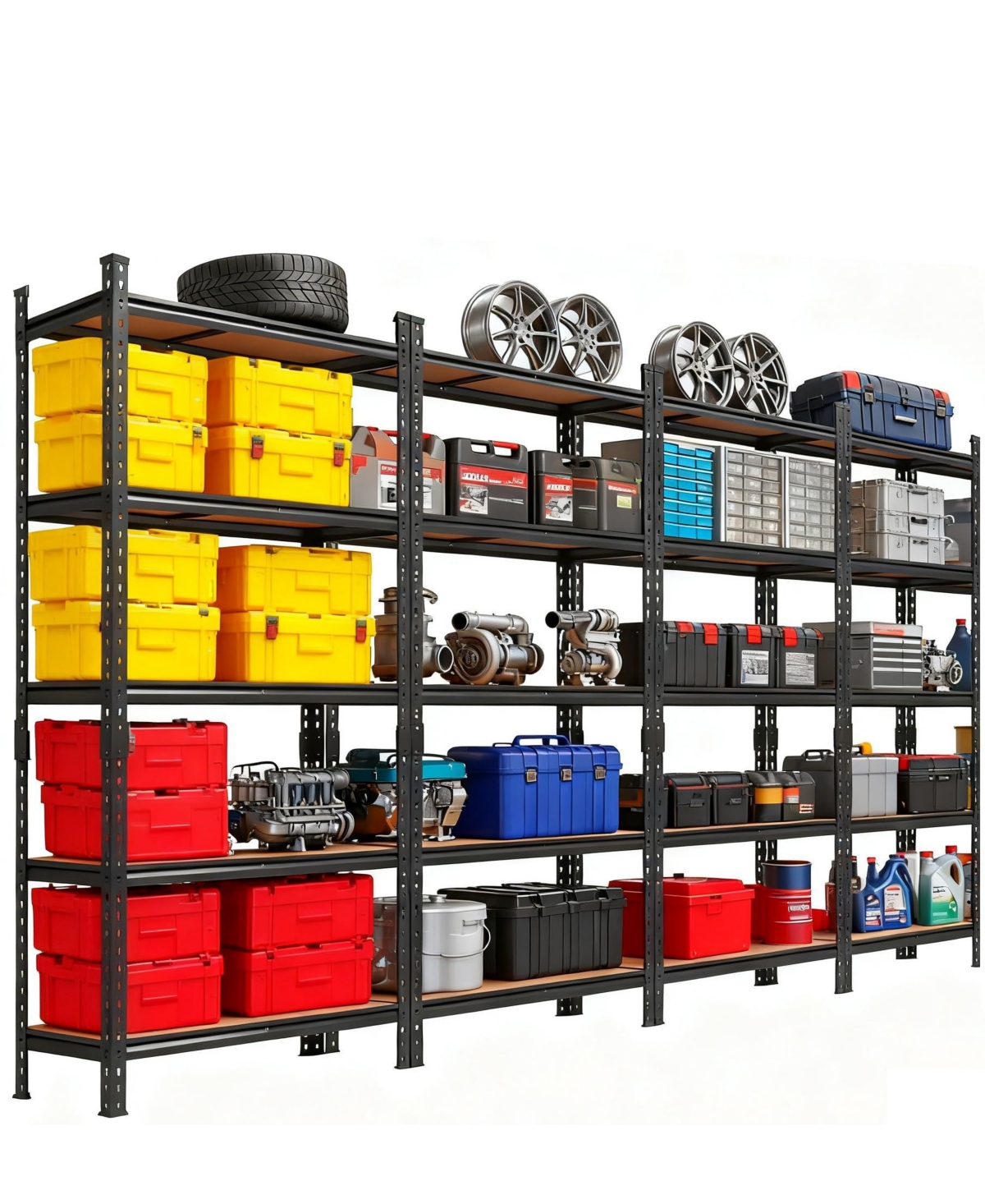 Click here for Set of 4 Storage Shelves  72 Inch Black Heavy Duty... prices