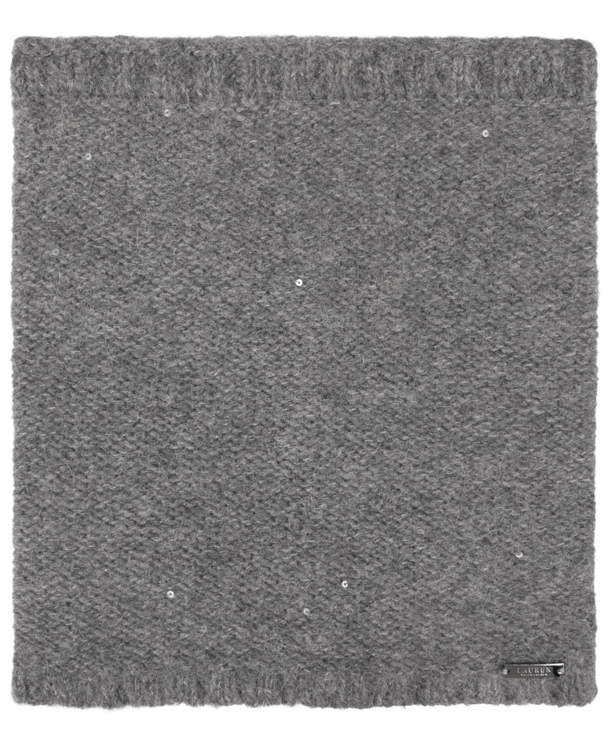 Click here for Lauren Ralph Lauren Sequin Funnel Scarf - Onyx Hea... prices