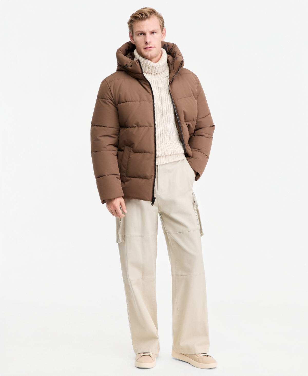 Click here for Michael Kors Mens Quilted Hooded Puffer Jacket - M... prices