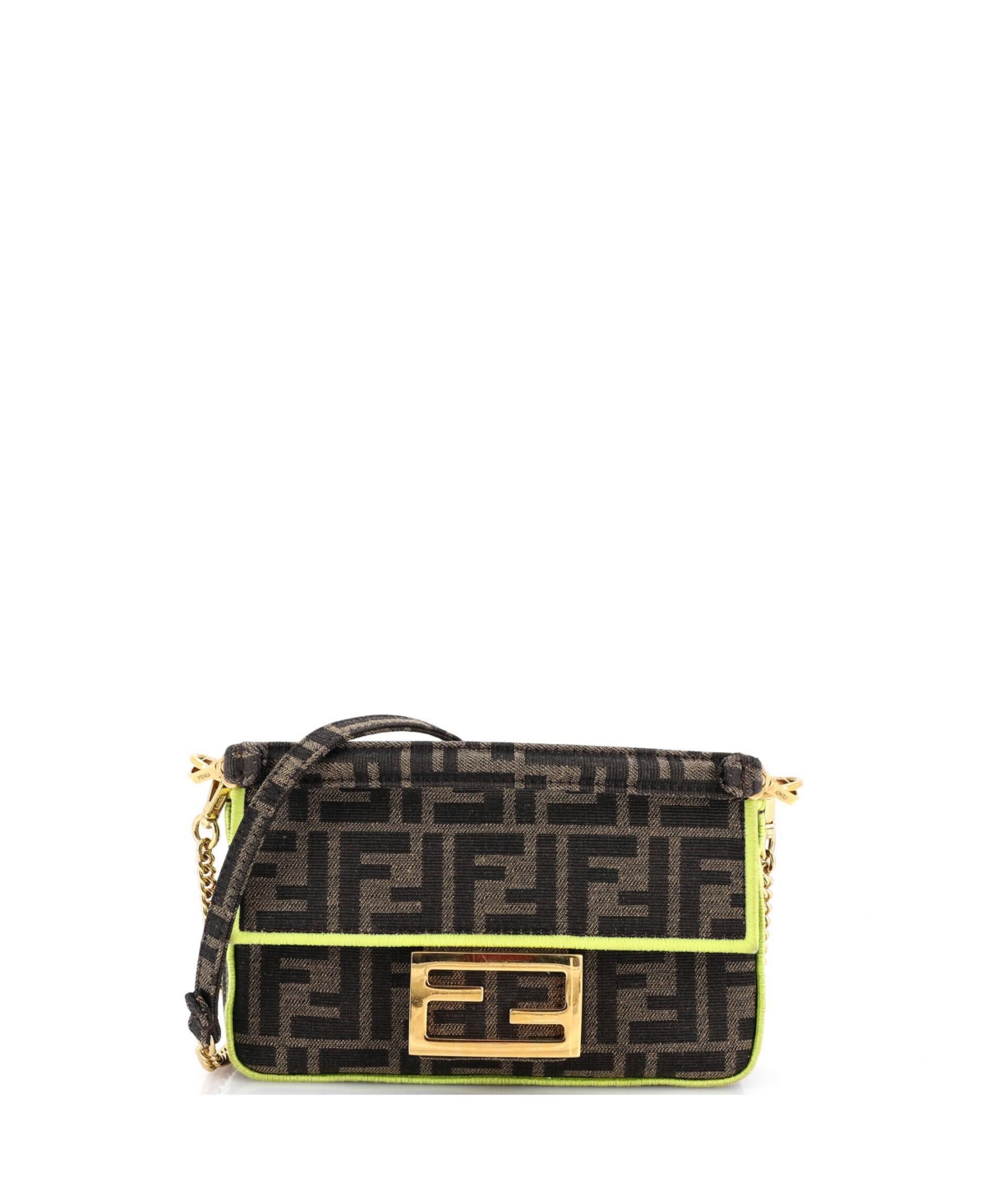 Click here for Pre-Owned Fendi Mini Baguette Nm Bag Zucca Canvas... prices