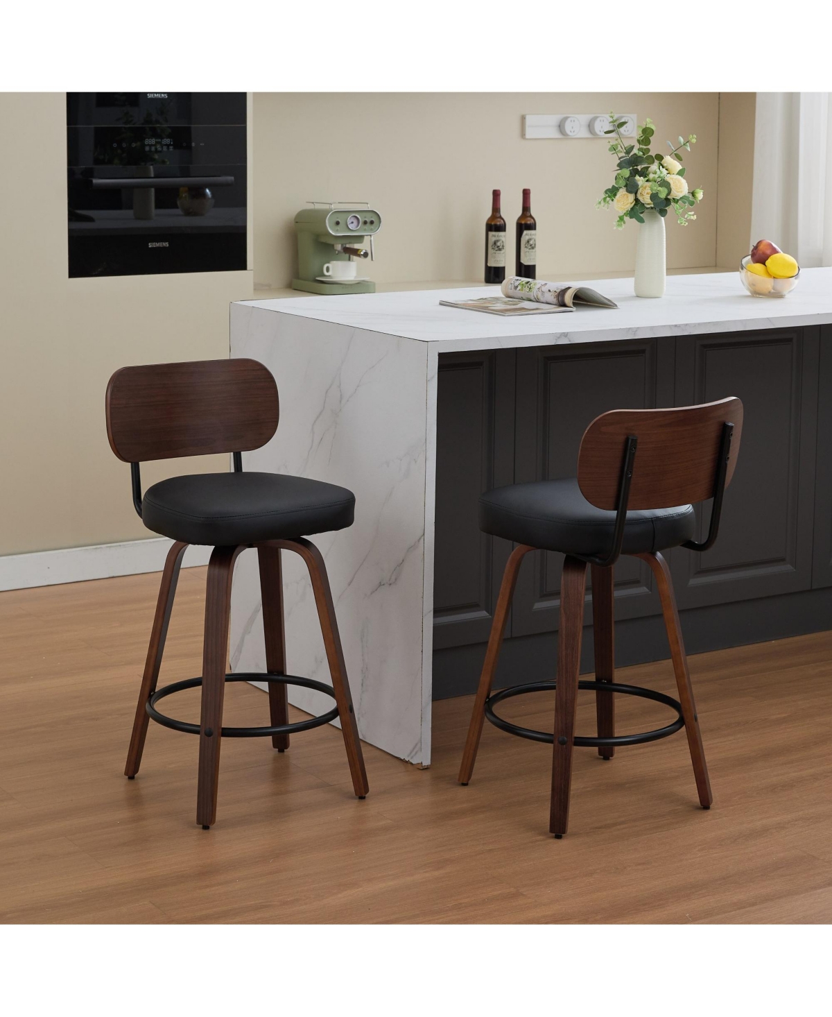 Click here for Clihome Swivel Bar Stools Set of 2  26 Upholstered... prices