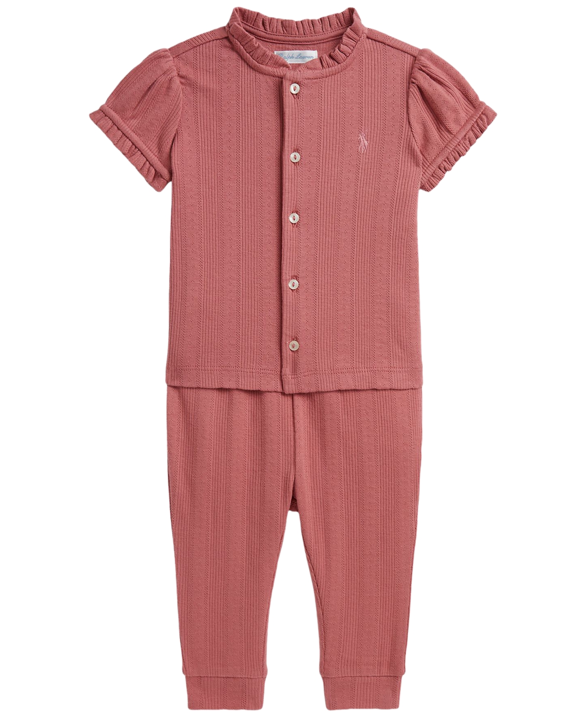 Click here for Polo Ralph Lauren Baby Girls Pointelle Knit Cotton... prices