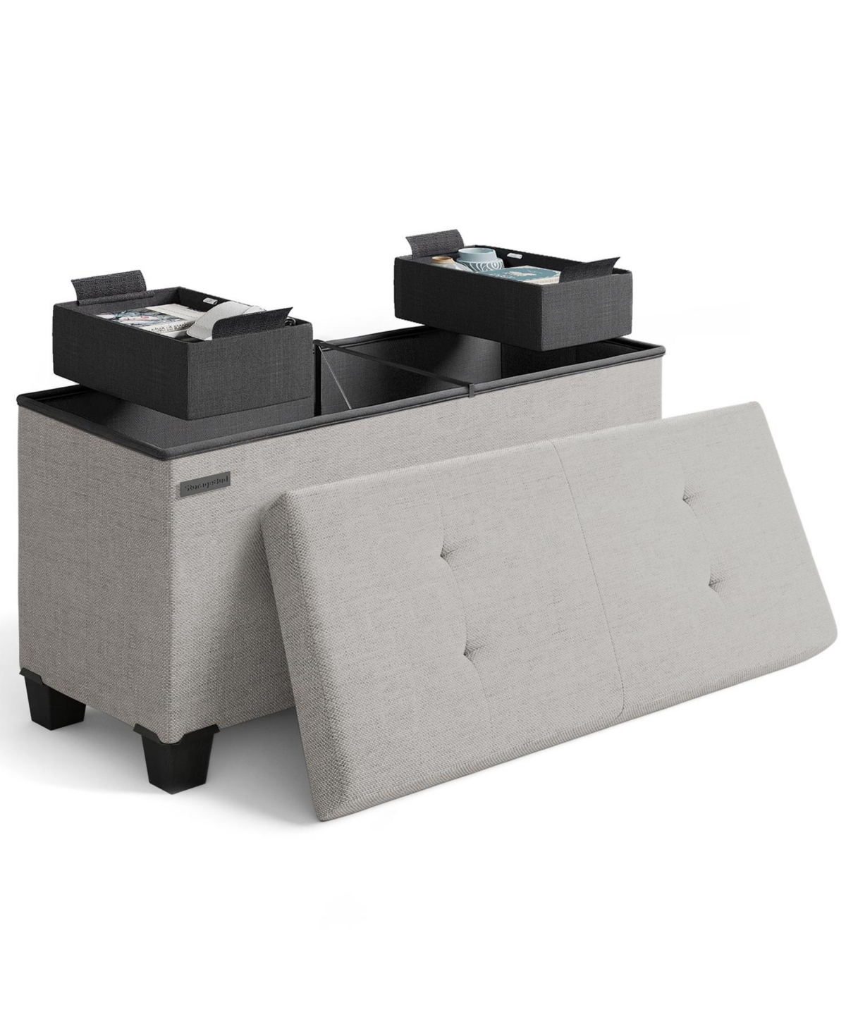 Click here for Nestl 30 Inch Ottoman Storage Bench with Storage B... prices