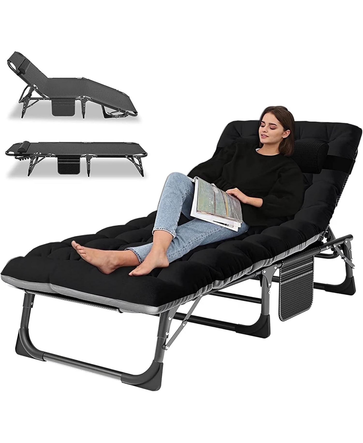 Click here for Mooncool Sleeping Cots Folding Chaise Lounge Chair... prices