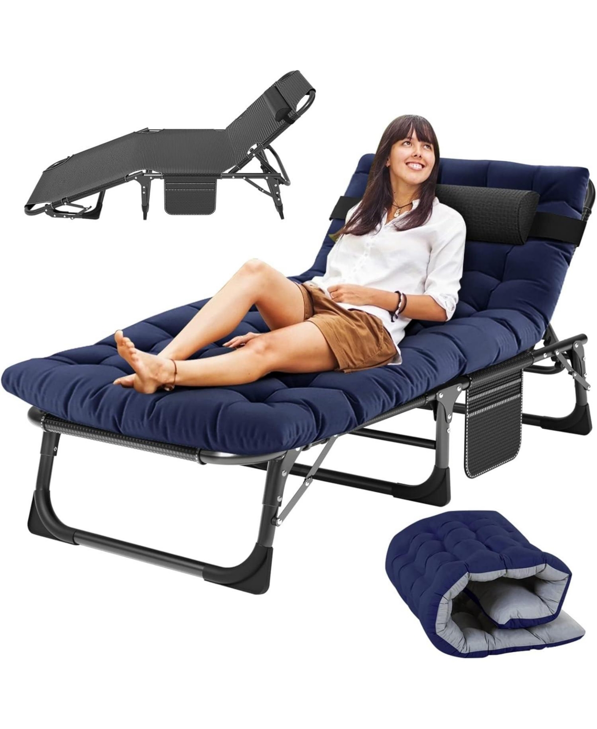 Click here for Mooncool Sleeping Cots Folding Chaise Lounge Chair... prices
