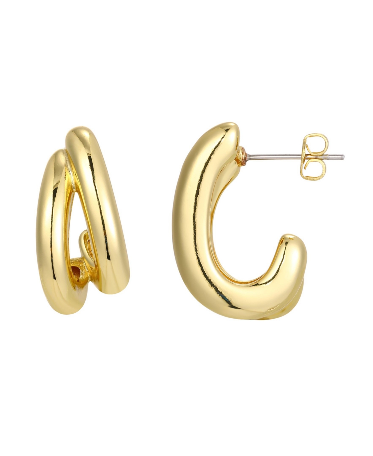 Click here for Adornia Gold-Plated Double Hoop Earrings - Gold prices