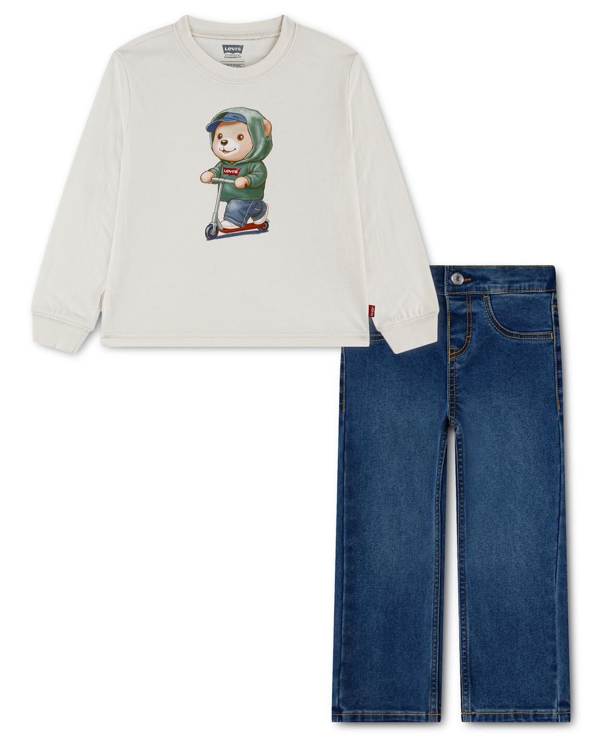 Click here for Levis Toddler Boys 2T-4T Bear graphic Top and Deni... prices