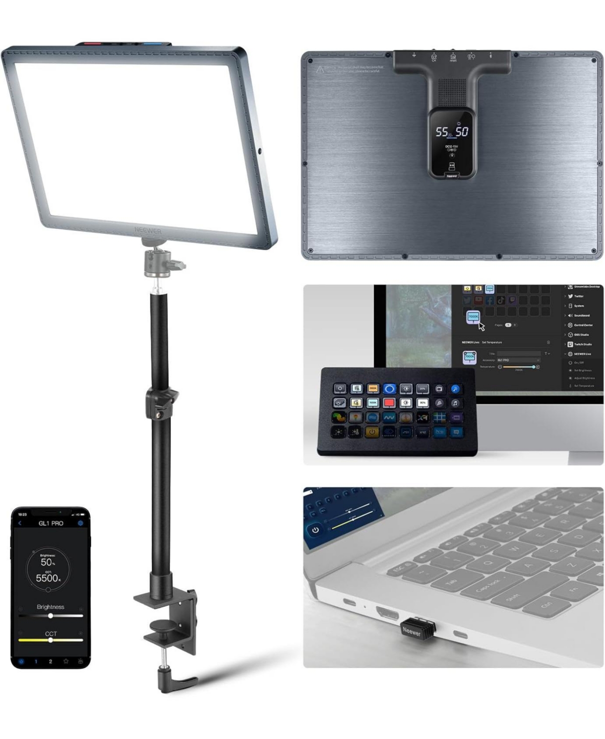 Click here for Neewer GL1 Pro 15.5 Key Light for Streaming  Video... prices