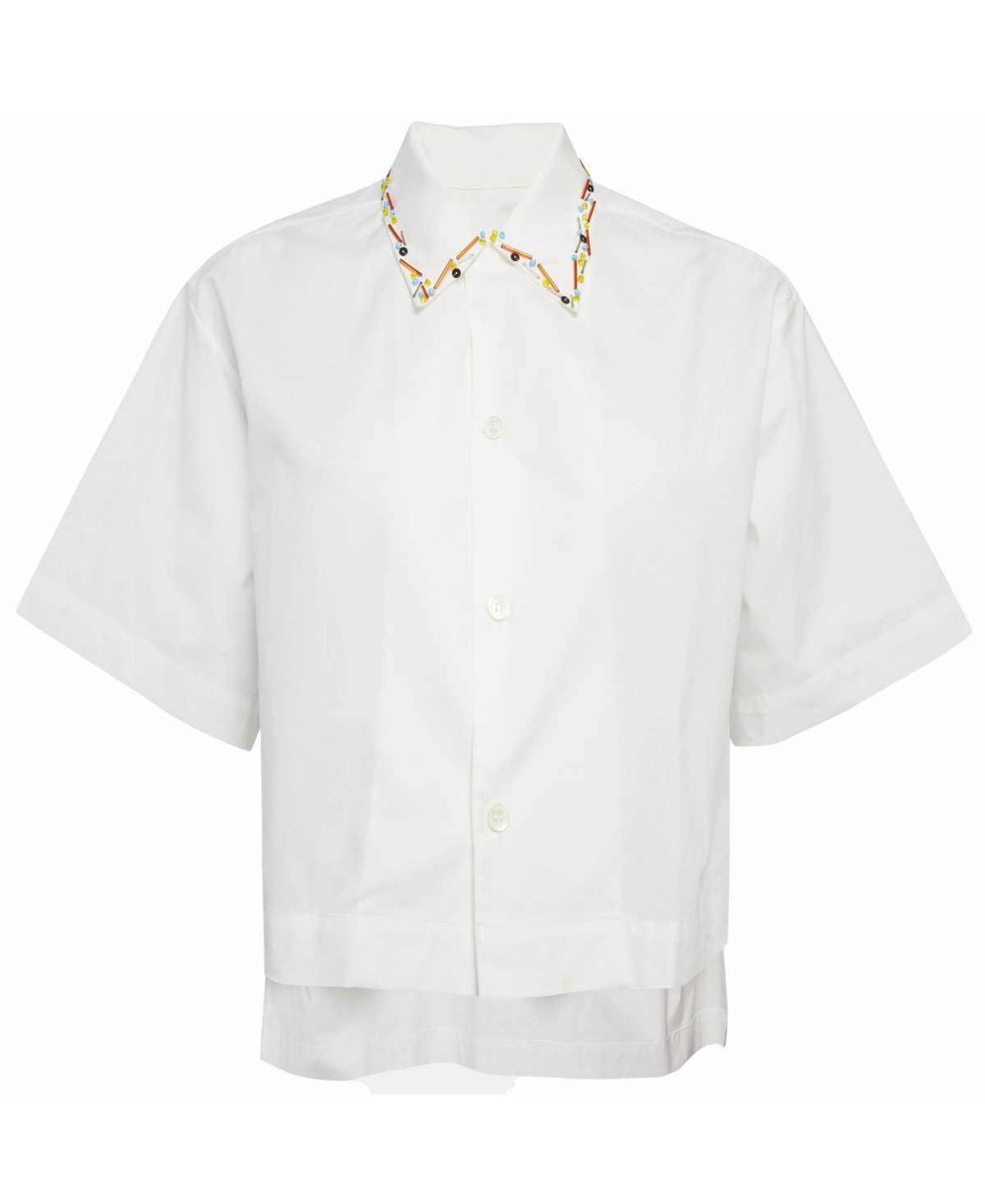 Click here for Pre-Owned Marni Womens Beaded Collar Cropped Cotto... prices