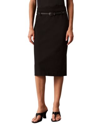 Click here for Calvin Klein Womens Belted Midi Pencil Skirt prices
