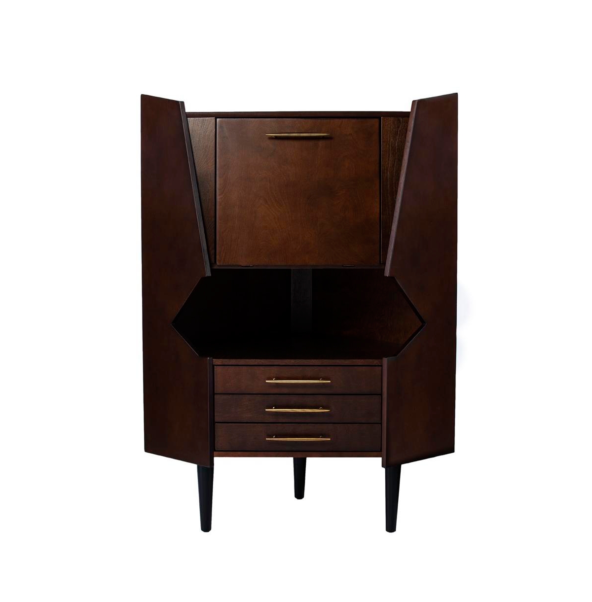 Click here for Augusta Home Larson Corner Bar Cabinet - Brown prices