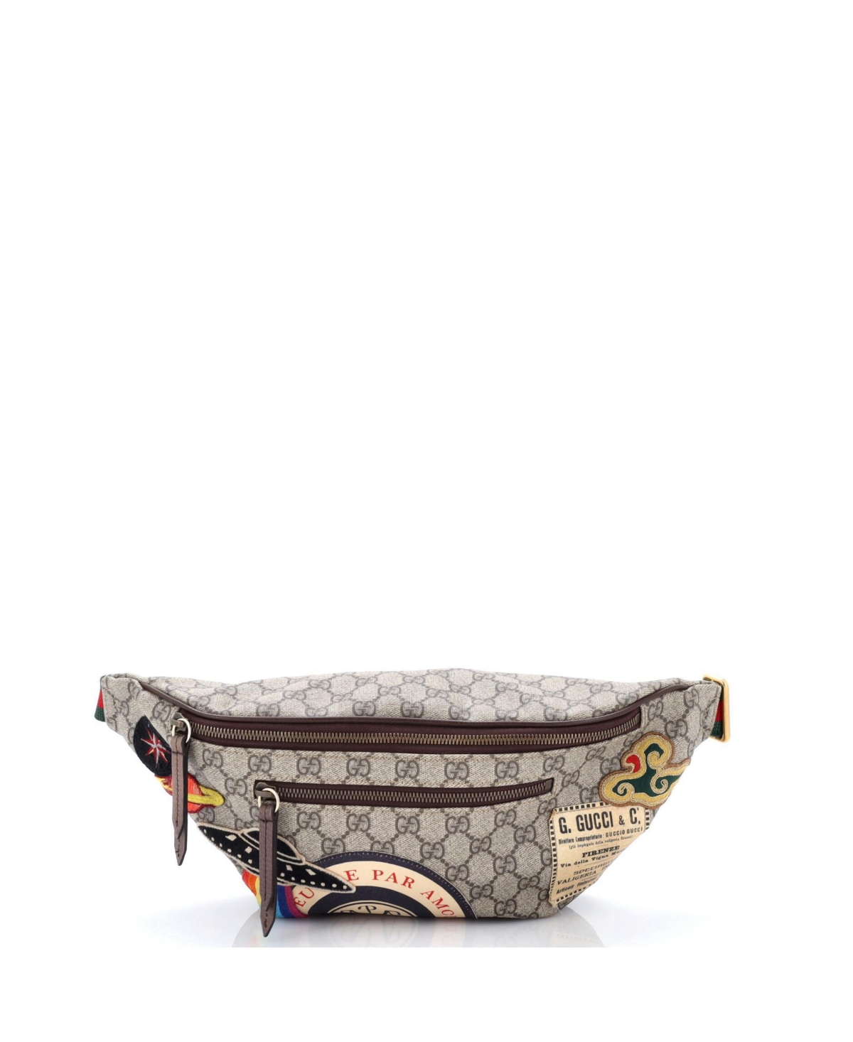Click here for Pre-Owned Gucci Courrier Zip Belt Bag Gg Coated Ca... prices