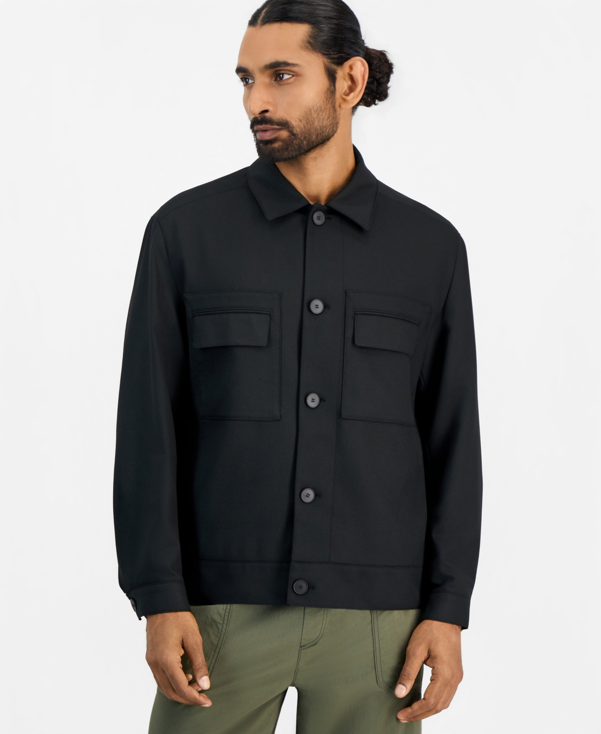 Click here for Hugo by Hugo Boss Mens Juliano Slim-Fit Twill Plea... prices